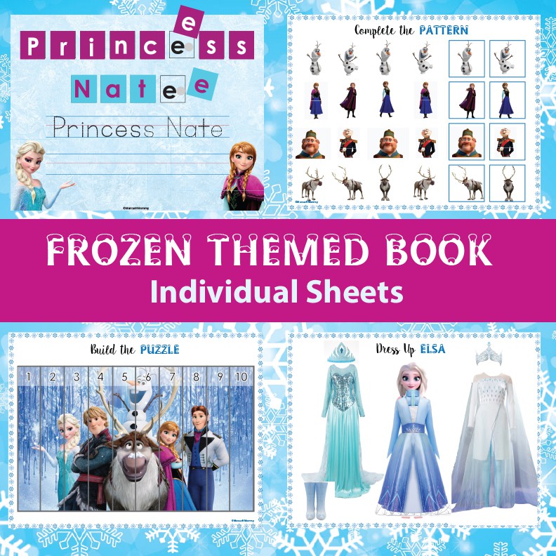 FROZEN Themed Learning Book/Binder for Preschool Kids | Shopee Philippines