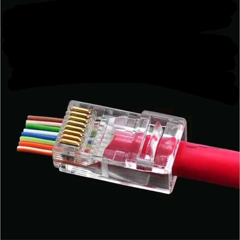 RJ45 Telebit Cat5E Easy Crimp Anti-Fail Connector | Shopee Philippines
