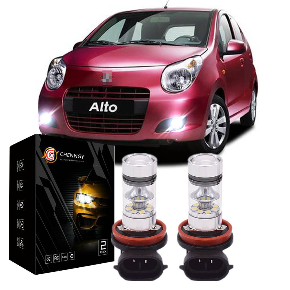 2X 6000K White Projector H11 Front LED Fog light bulbs For Suzuki Alto 2009-2018 2019 2020 ...