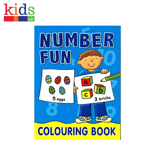 Number Fun Coloring Book Blue For Early Learners - Kids Ink | Shopee ...