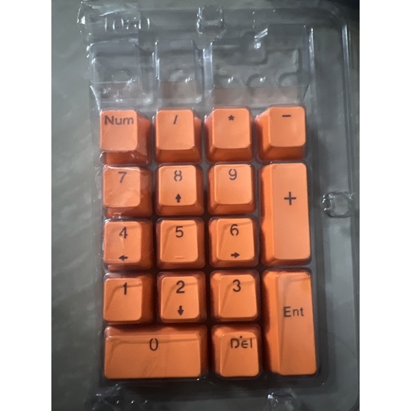 PBT Numpad Keycaps Backlit Shine-Through for Mechanical Keyboard only ...
