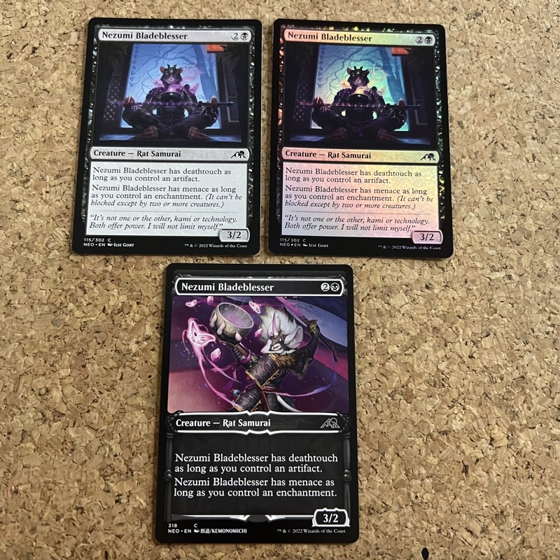 MTG NEZUMI BLADEBLESSER (RAT SAMURAI) KAMIGAWA NEON DYNASTY (BLACK ...