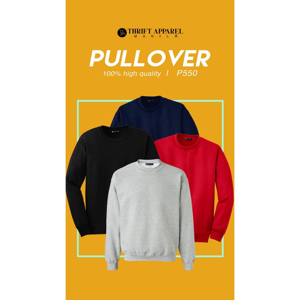 Plain Pullover |Thrift Apparel Pullover | Shopee Philippines
