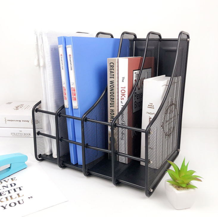 4 Tier File Frame/file Bar/magazine Rack Office Organizer | Shopee ...