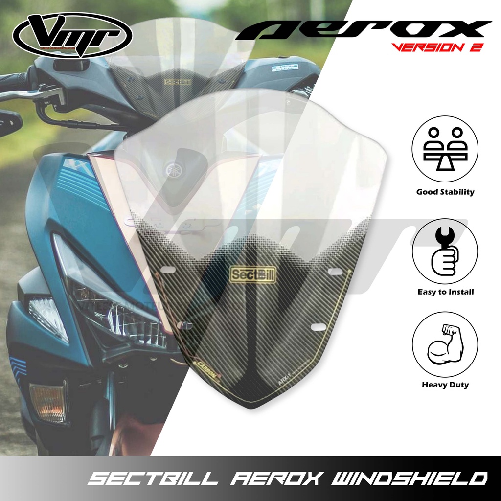VMR Sectbill Windshield Visor for Aerox Version 2 | Shopee Philippines