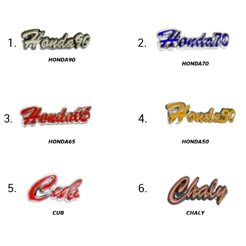 HONDA C50 Windscreen Logo C65 C70 C90 CUB CHALY | Shopee Philippines