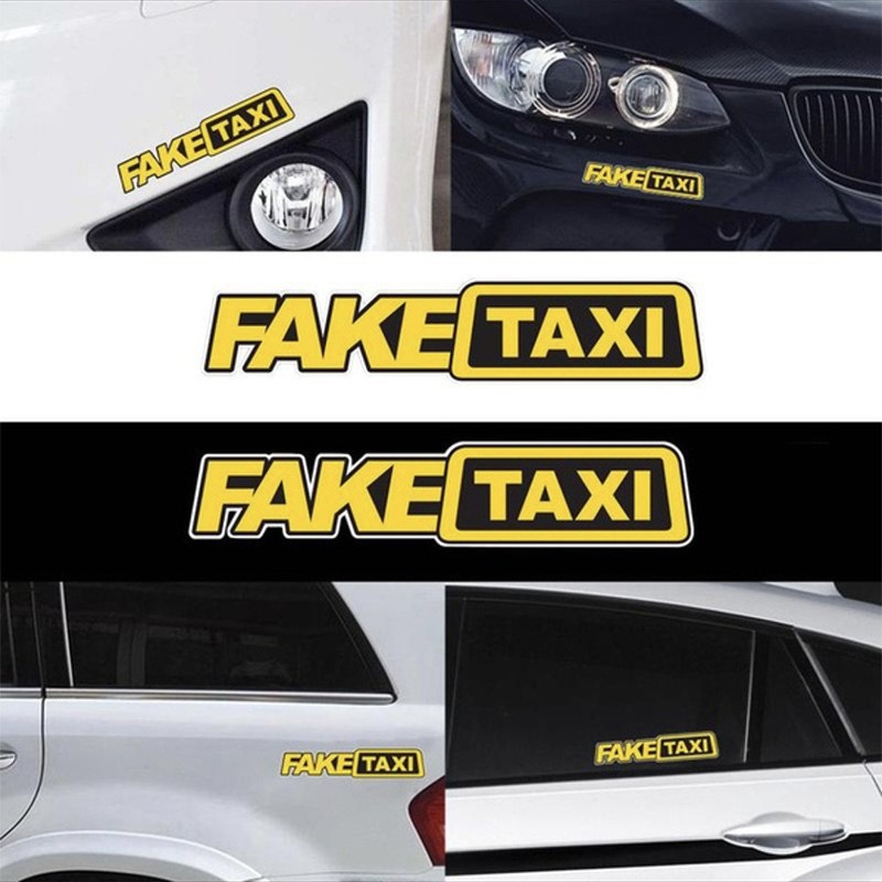 Car Sticker Fake Taxi DIY Car Modified Decal SUV All Sedan | Shopee ...