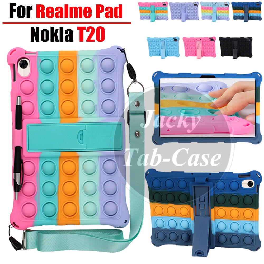for Realme Pad 2021 10.4" Tablet Cover Case for Nokia T20 Stand Protect ...
