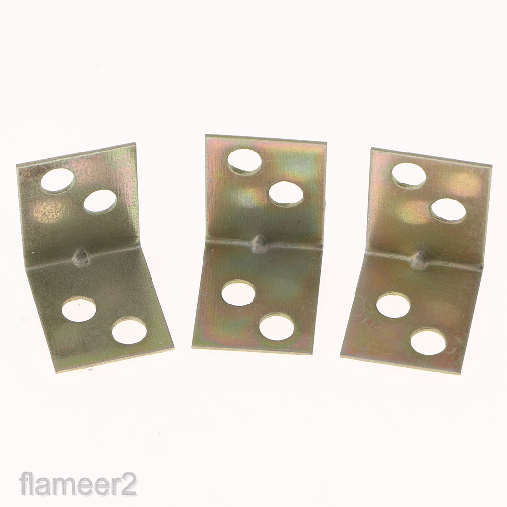 20pcs Polished Angle Fixed Bracket Furniture Frame Cabinet Connector ...