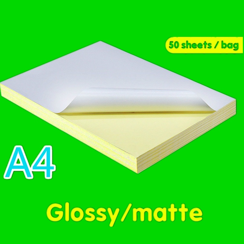 50 Sheets / Package A4 Laser Inkjet Printer Copier Kraft Paper White ...