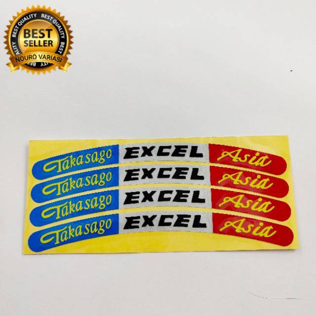 Takasago EXCEL EXEL ASIA rim cutting list stickers GOOD QUALITY ...