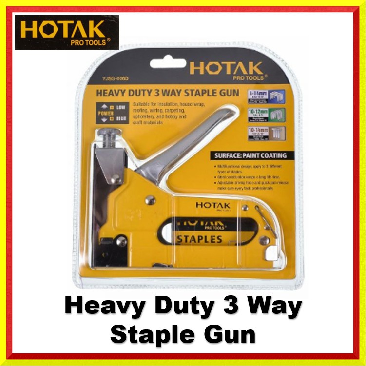 Heavy Duty 3 Way Staple Gun Hotak | Shopee Philippines