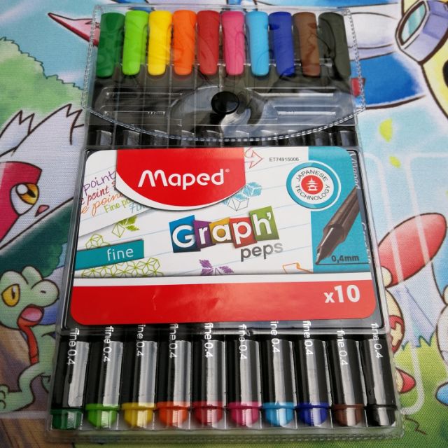 [FPS FairPriceSupplies] Maped Graph'Peps Fine 0.4 Felt Tip Pens (Set of ...