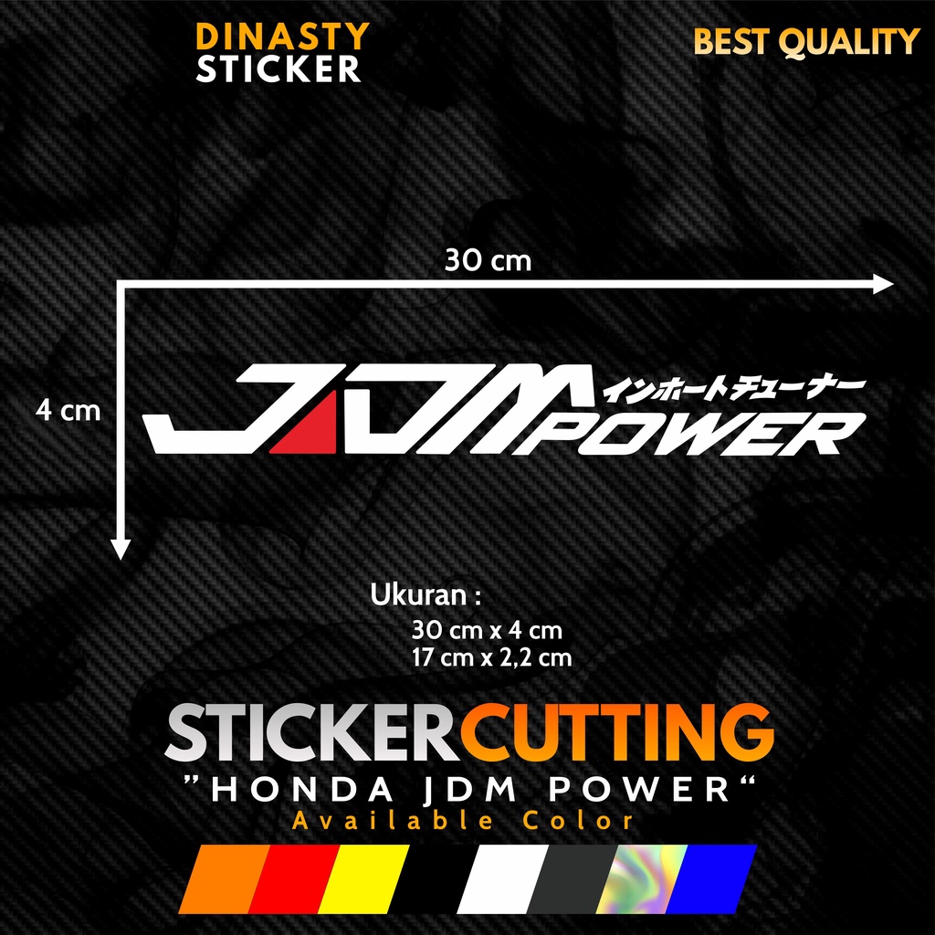 Sticker CUTTING JDM POWER KANJI JAPAN Car STICKER VIRAL JAPAN DOMESTIC ...