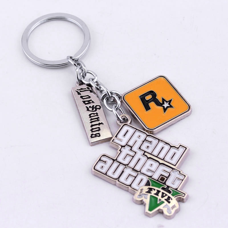 Muti-Pendant Key Holder PS4 Xbox PC Keyfob Game GTA V Grand Theft Auto ...