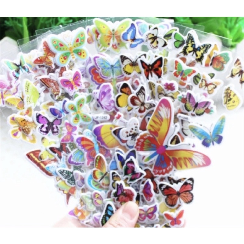 10pcs Set Butterfly Pvc Sticker Decorative 7×17cm | Shopee Philippines