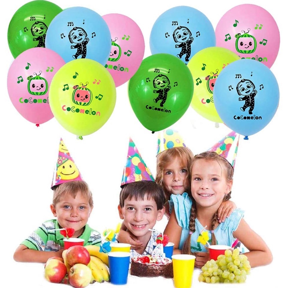 3pc/6pc/9pc/12pcs 12inch Cocomelon Balloons Baby Shower Coco melon ...