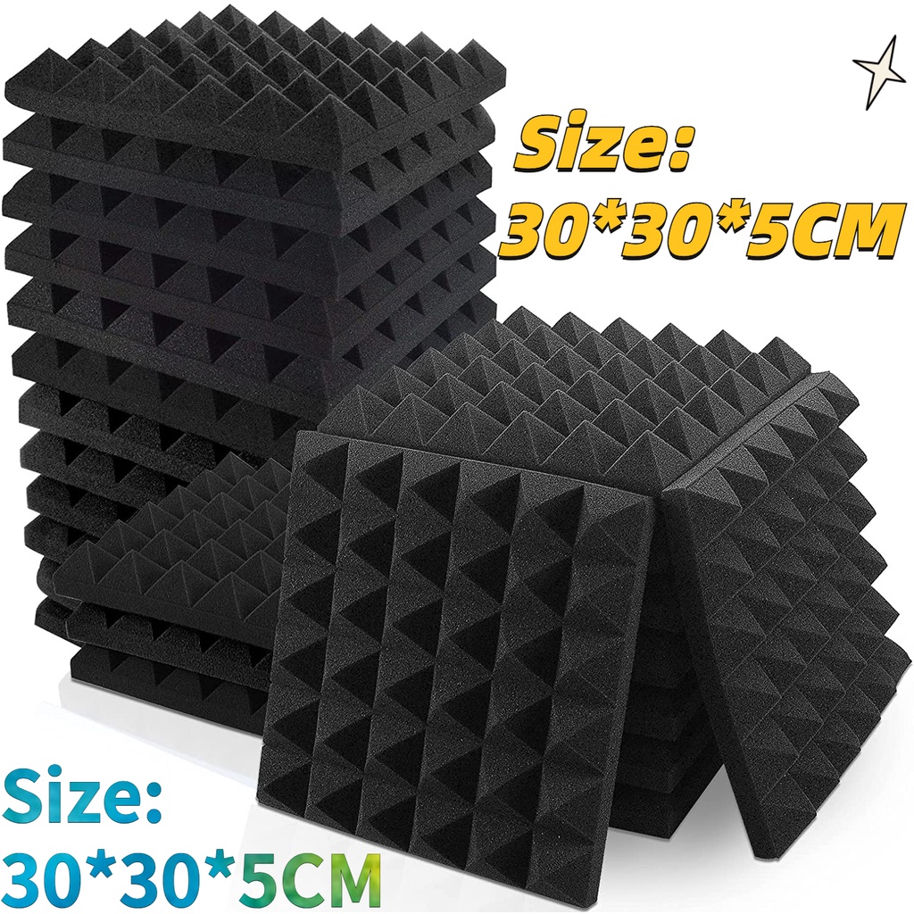 30*30*5cm sound proof wall foam for recording Padding Foam Panels ...