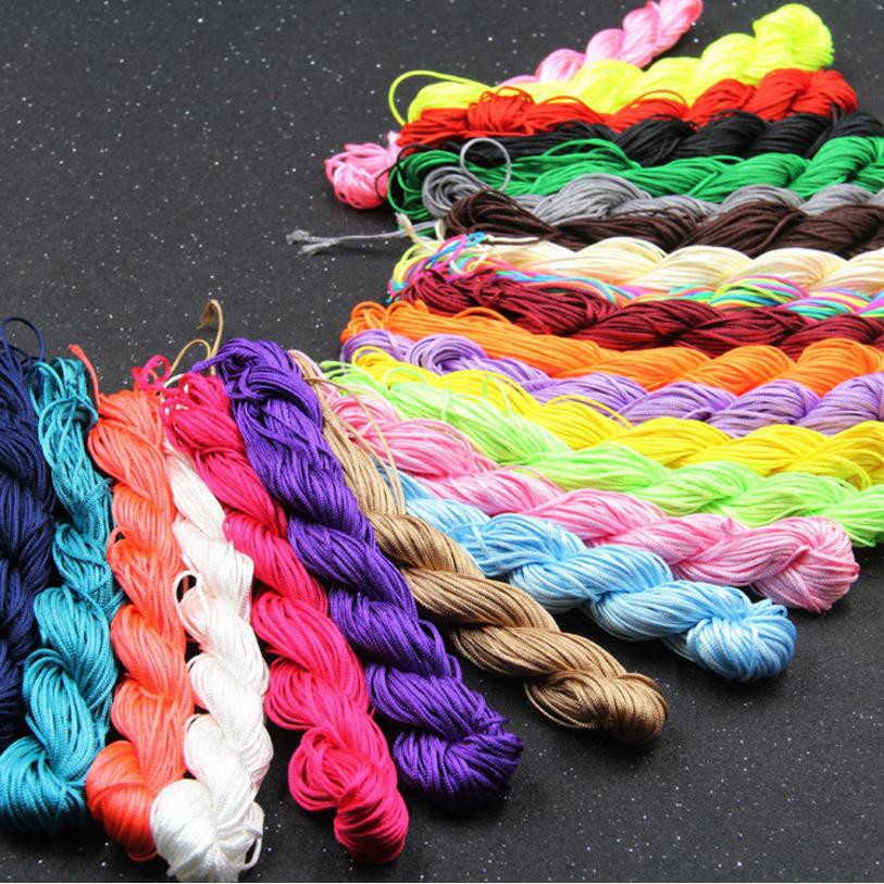24 Meters 1mm Nylon Chinese Knotting Macrame Cord Braided DIY Beading ...