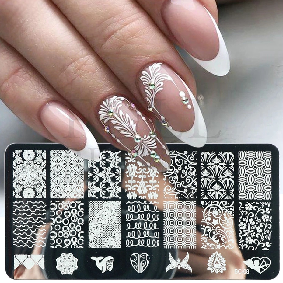 Nail Stamping Plates / Stainless Steel Nail Art Plate Design Stamp ...