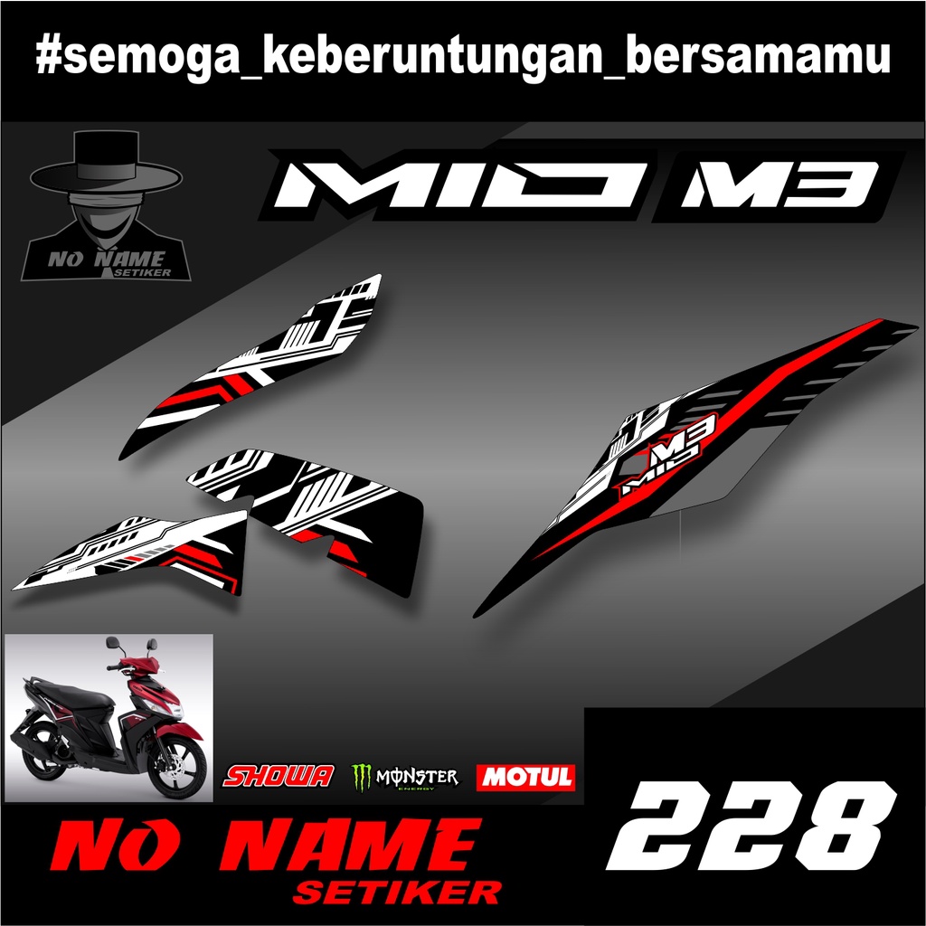 Mio m3 Striping Sticker (228) - decal Striping Sticker for motorbike ...
