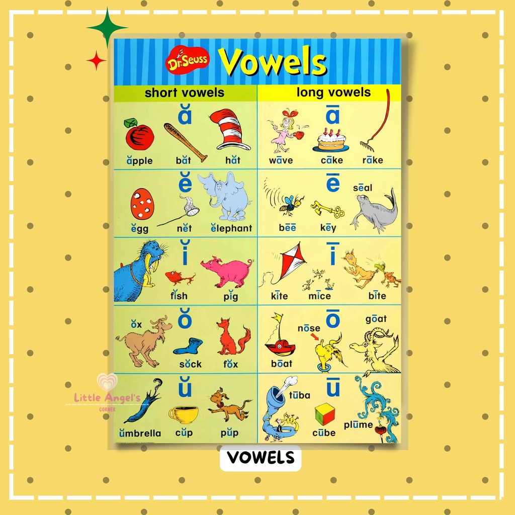 LAMINATED A4 CHART (Vowels, Consonants, Beginning Blends, Ending Blends, Digraphs ) | Shopee ...