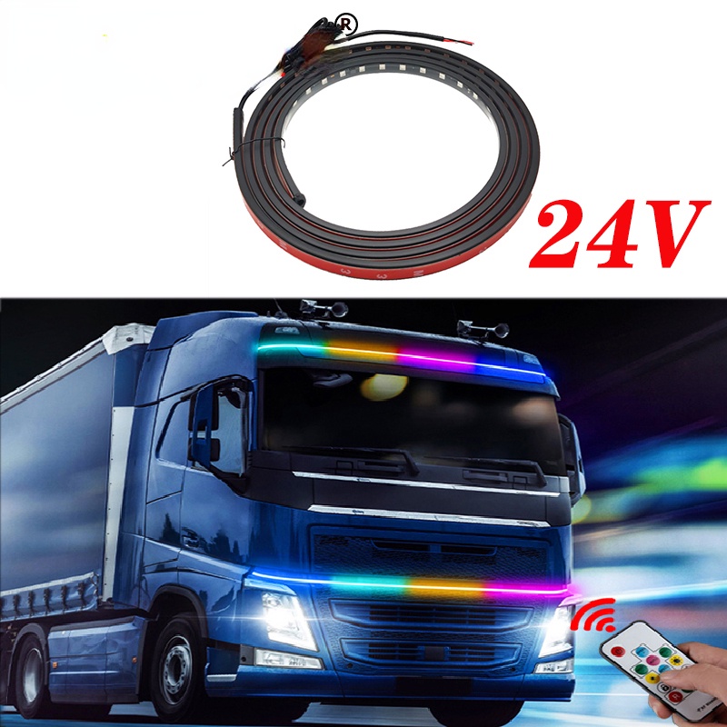 24v Truck Lights Van Led Strip Rgb Lorry Brake Warning Driving Lights ...