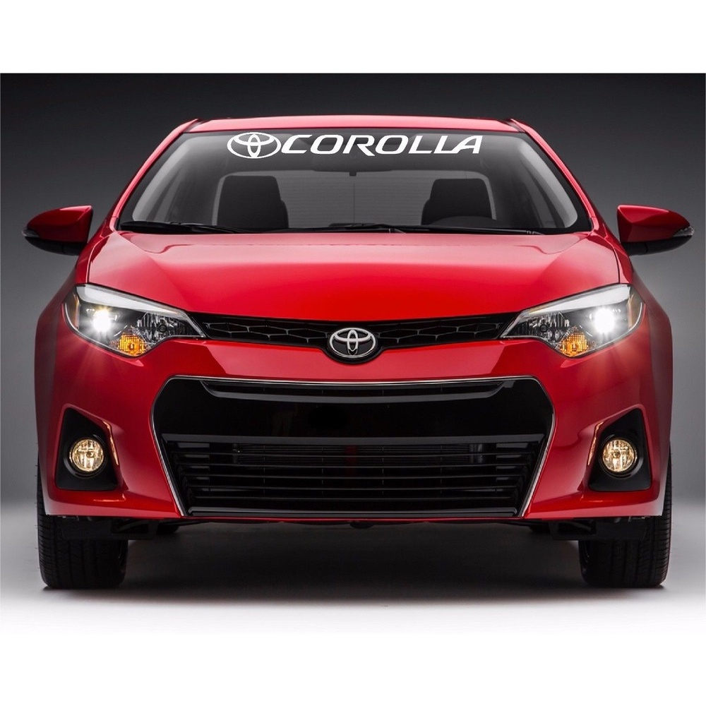toyota corolla windshield banner vinyl decals stickers with 1 logo ...