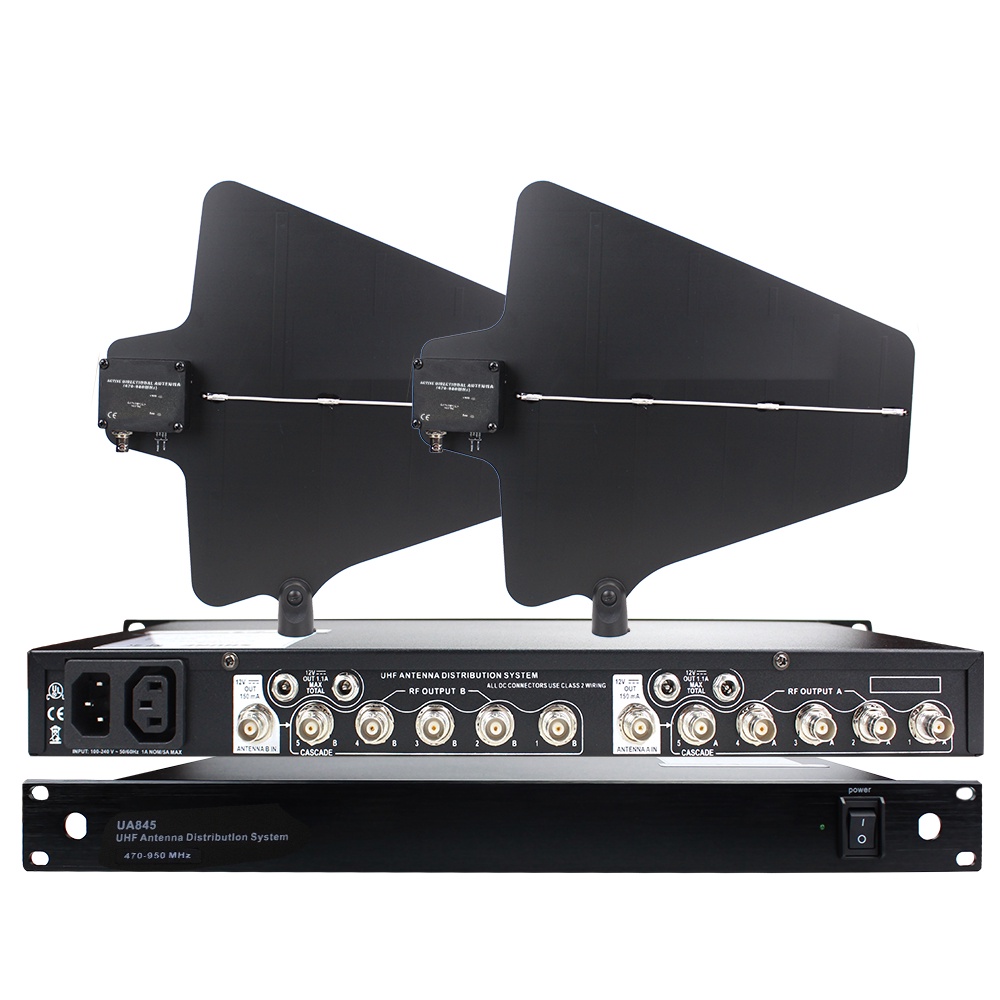 SHURE UA844 UA844+/LC Antenna amplifier 5 Channel Power Distributor ...