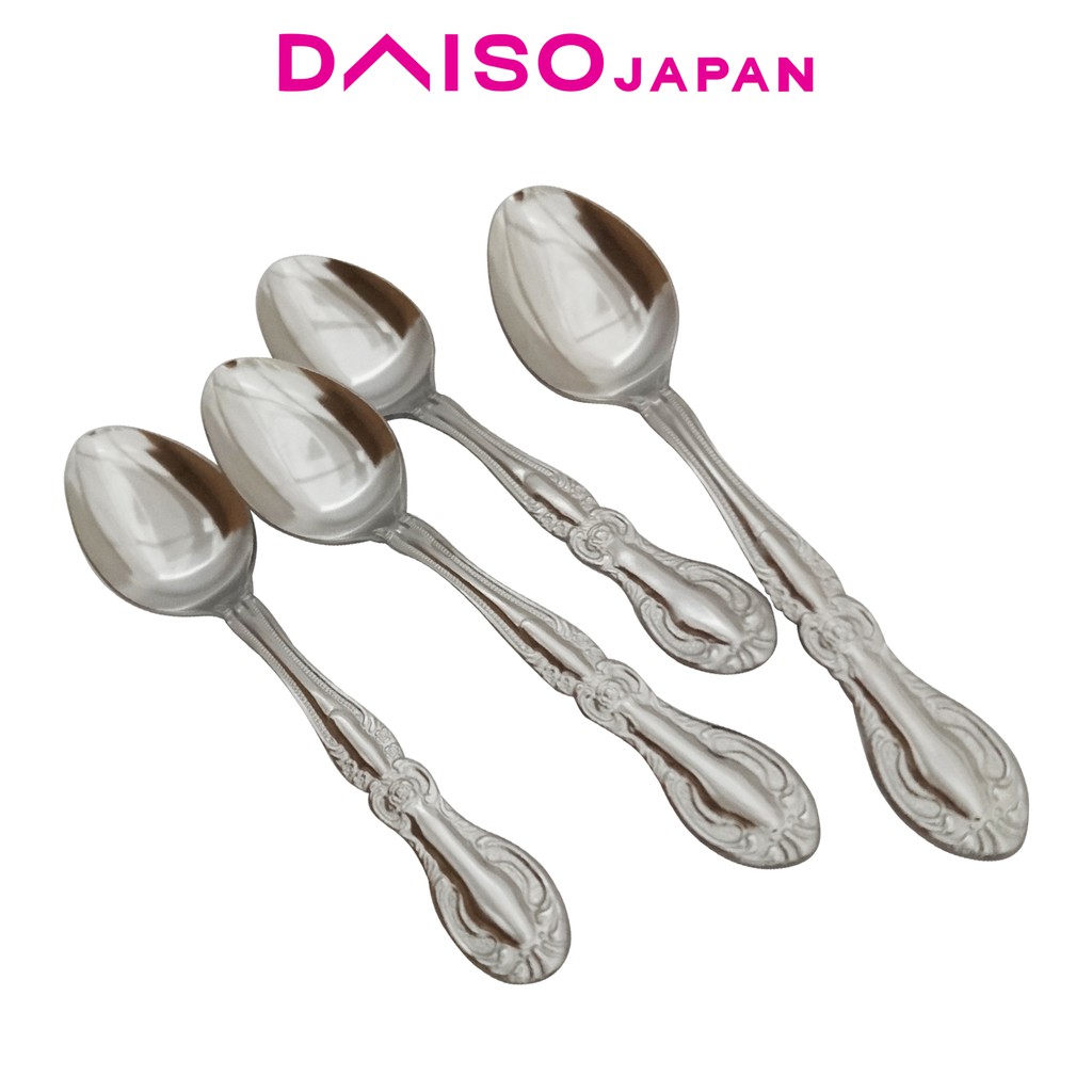 Daiso Classic Coffee Spoons 4pcs | Shopee Philippines