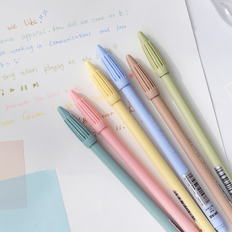 PenLab Monami 6pcs Cream Color Pens Set Plus Pen 3000 Pigment 0.4mm Art ...