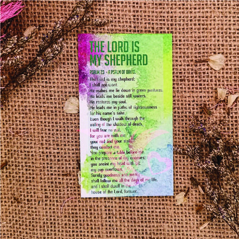 Bible Verse Card - Psalm 23 | Shopee Philippines