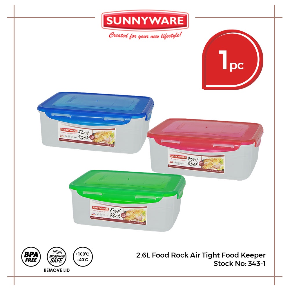 Sunnyware 343-1 2.6 L Food Rock Air Tight Food Keeper Container Leak ...