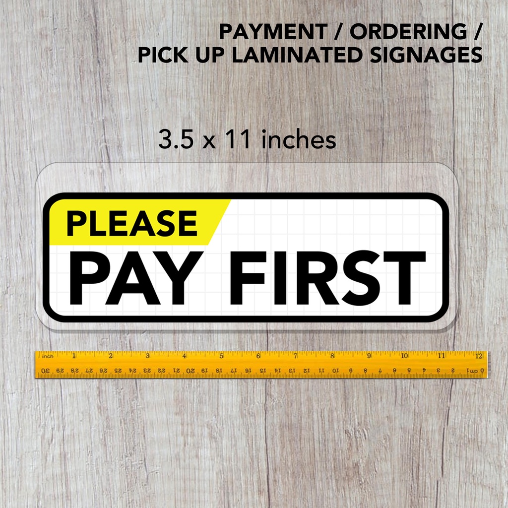 Cashier Signs (Set A) / Payment / Order / Pick Up Sign / Signage / Sign ...