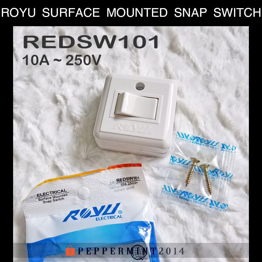 Royu Surface Mounted Snap Switch REDSW101 On Off Convenience Outlet ...