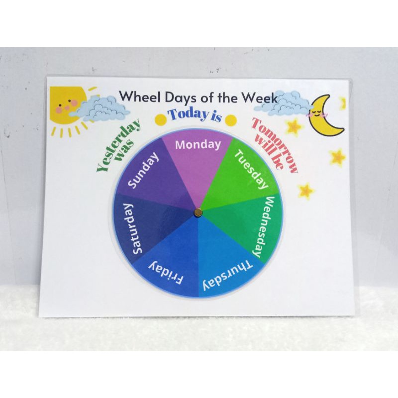 Wheel Days of the Week Laminated Interactive Busy Book Activity for ...