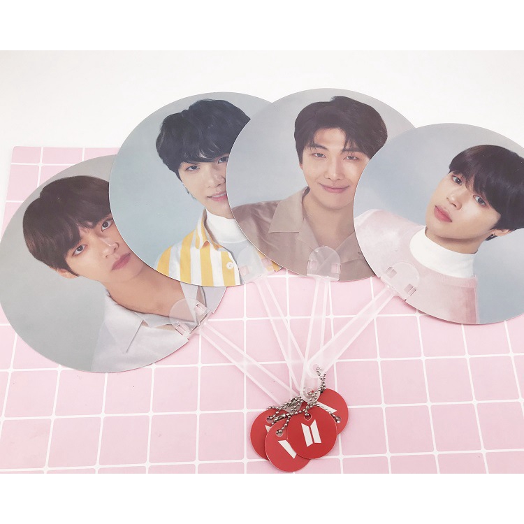 KPOP BTS Concert Good Hand Fan V SUGA JIMIN Small Fans WORLD TOUR LOVE ...