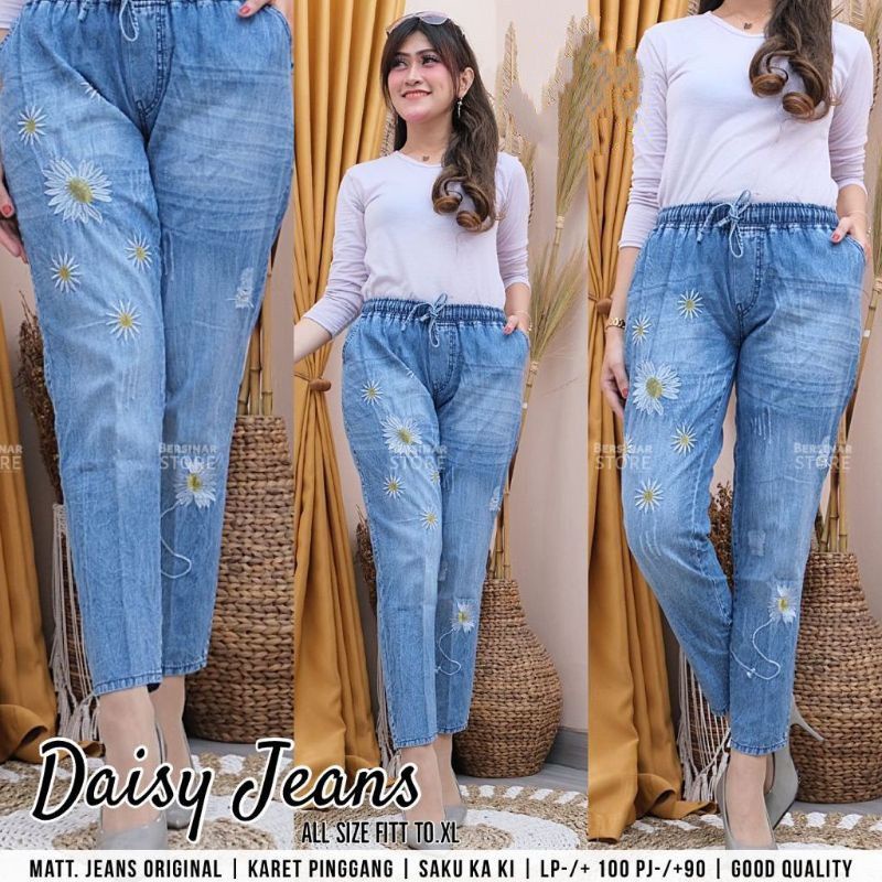 Davia Daisy jeans with floral embroidery variations | Shopee Philippines