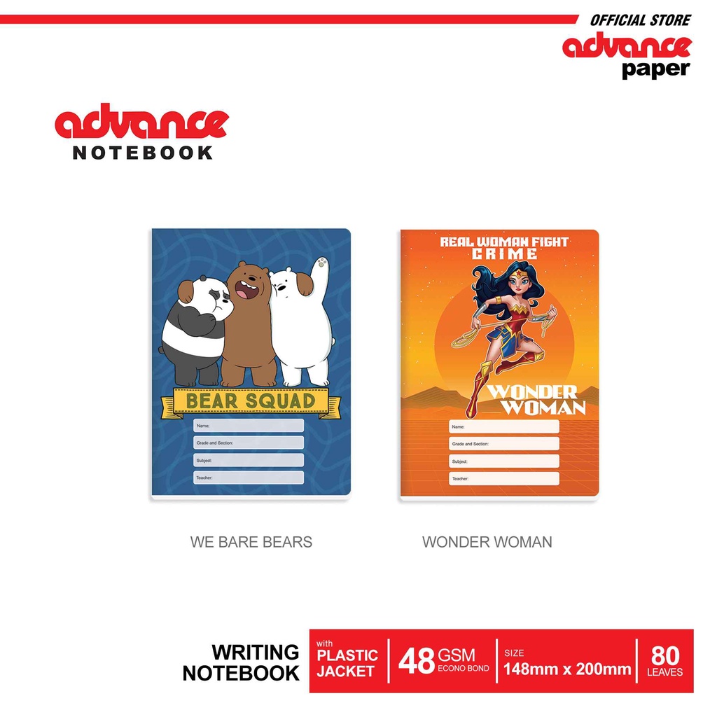 Advance Character Writing Notebook 80 leaves - Assorted Designs with ...