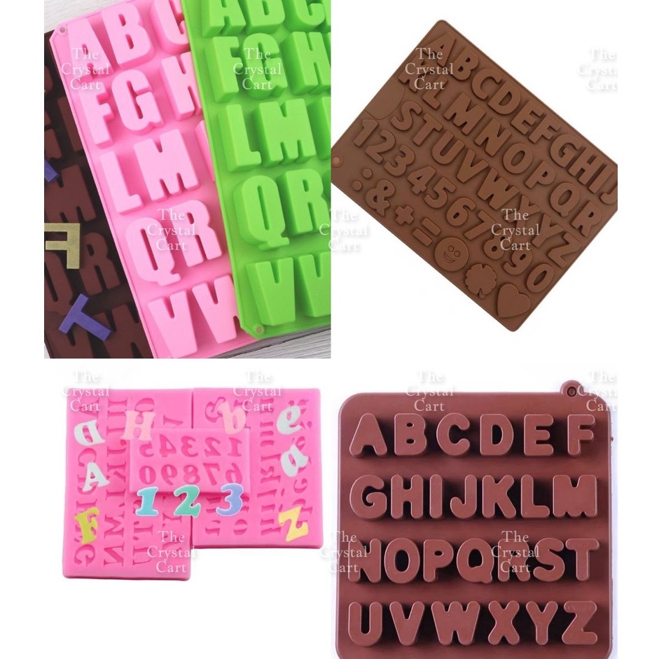 Silicone Lowercase Uppercase Numbers Letter Molder Chocolate Kitchen ...
