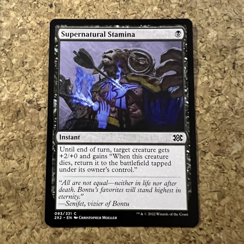 SUPERNATURAL STAMINA | CMM 2X2 CMR DOUBLE MASTERS 2022 | BLACK | MTG ...