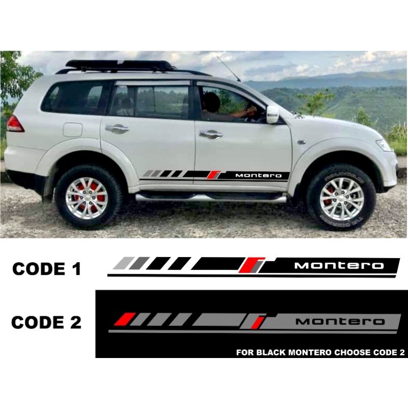 Mitsubishi Montero Gen 2 side door car sticker design | Shopee Philippines