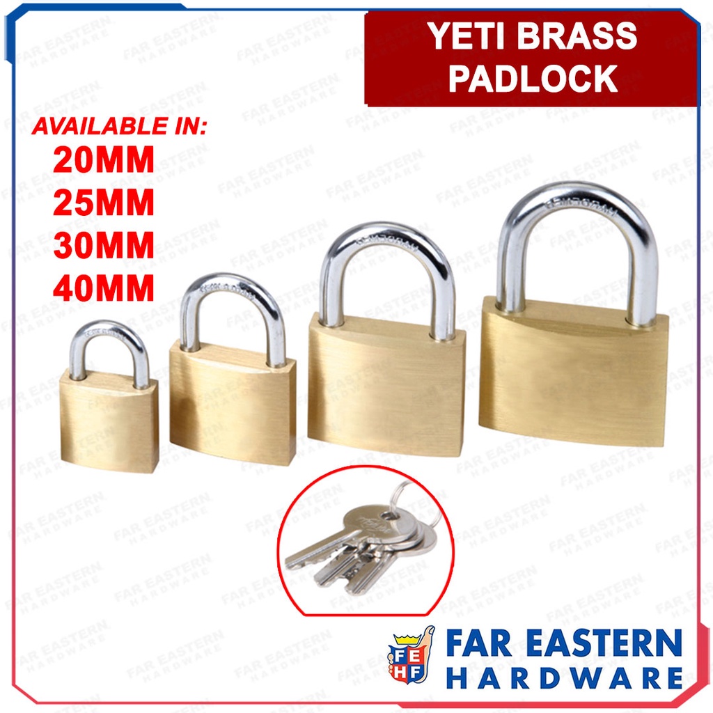 YETI Brass Padlock 20mm | 25mm | 30mm | 40mm | Shopee Philippines