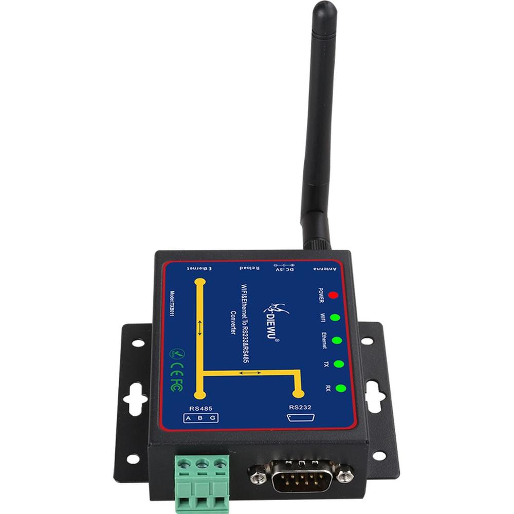 DIEWU Wifi & Ethernet RJ45 To RS232 & RS485 WIFI Serial Device Server Converter Module Support ...