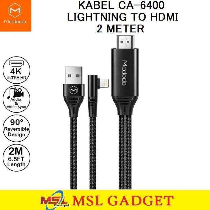 【New product】Mcdodo 2M iPad Cable Lightning to HDMI 4K HD Cable CA-6400 ...