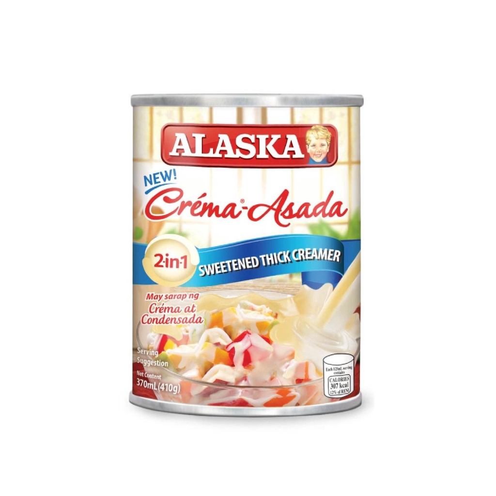 Alaska Crema Asada 2 in 1 Sweetened Thick Creamer ( 370ml ) | Shopee ...