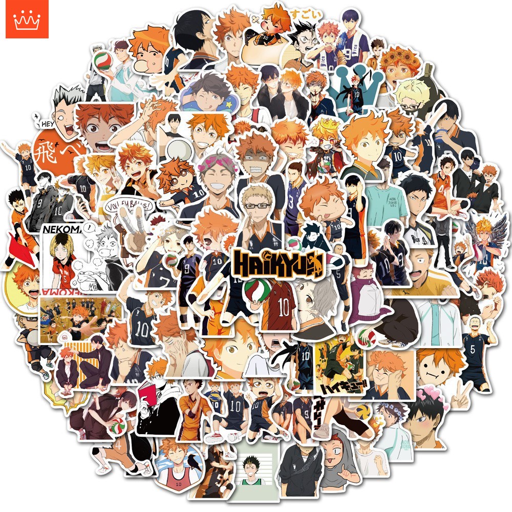 J· Haikyuu!! Stickers Japanese Anime Waterproof Graffiti Decals Sticker ...
