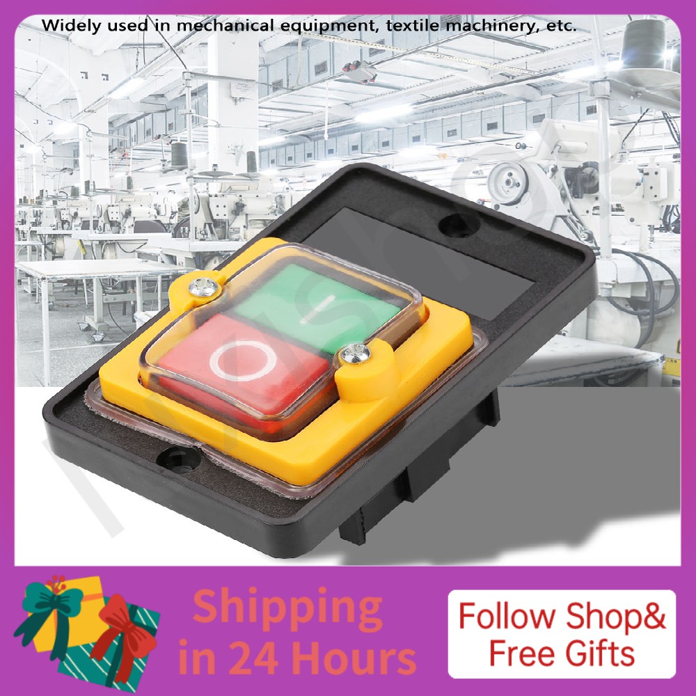 [READY STOCK] Waterproof Push Button Machine Equipment Switch AC 220V ...