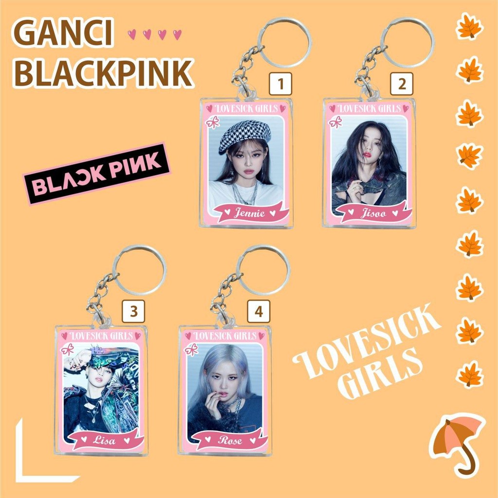 GANTUNGAN Blackpink THE ALBUM LISA ROSE JENNIE JISOO KPOP Keychain ...