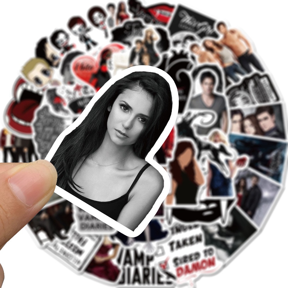 Teen Vampire Diaries Stickers Elena Stefan Damon Decal Set 50pcs ...